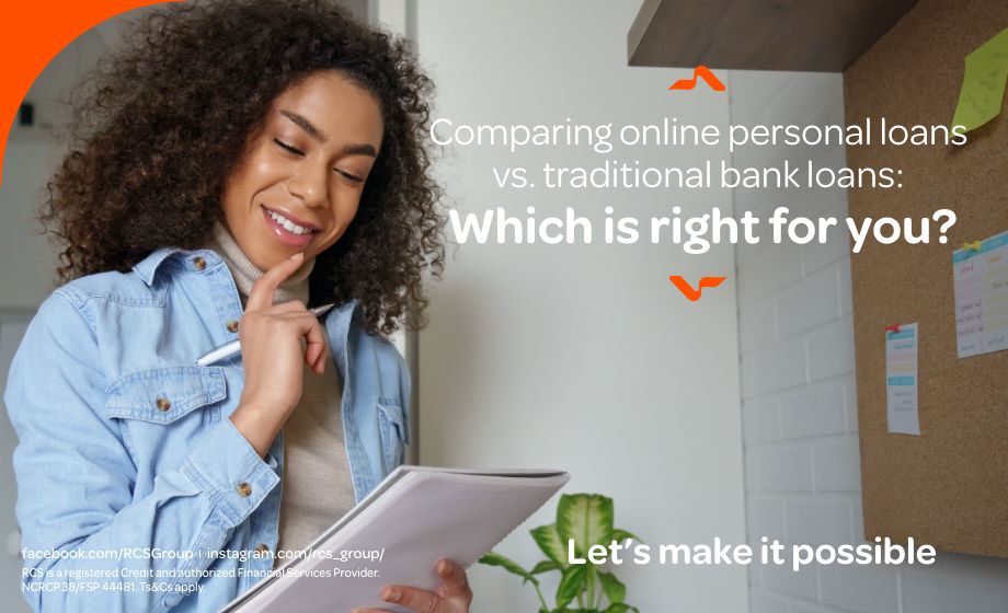 Online personal loans vs Traditional bank loans - RCS Group
